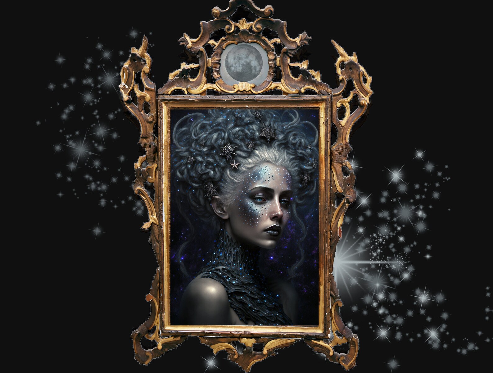 Nyx Goddess Art Print, Greek Mythology Poster, Goth Decor - Etsy