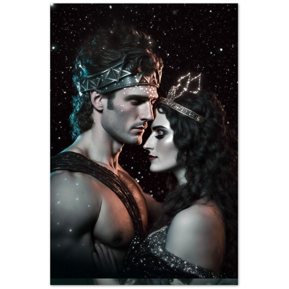 Nyx and Erebus Greek Mythology Lovers Art Print God of - Etsy