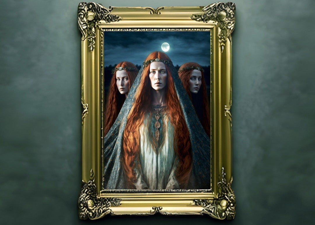 Brigid Art Print, Celtic Goddess Poster, Pagan Mythology Wall Art - Etsy