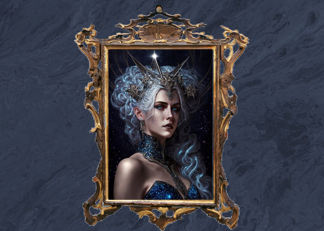 Nyx (II), Greek Goddess of the Night Wall Art, Dark Goddess Nyx Poster ...