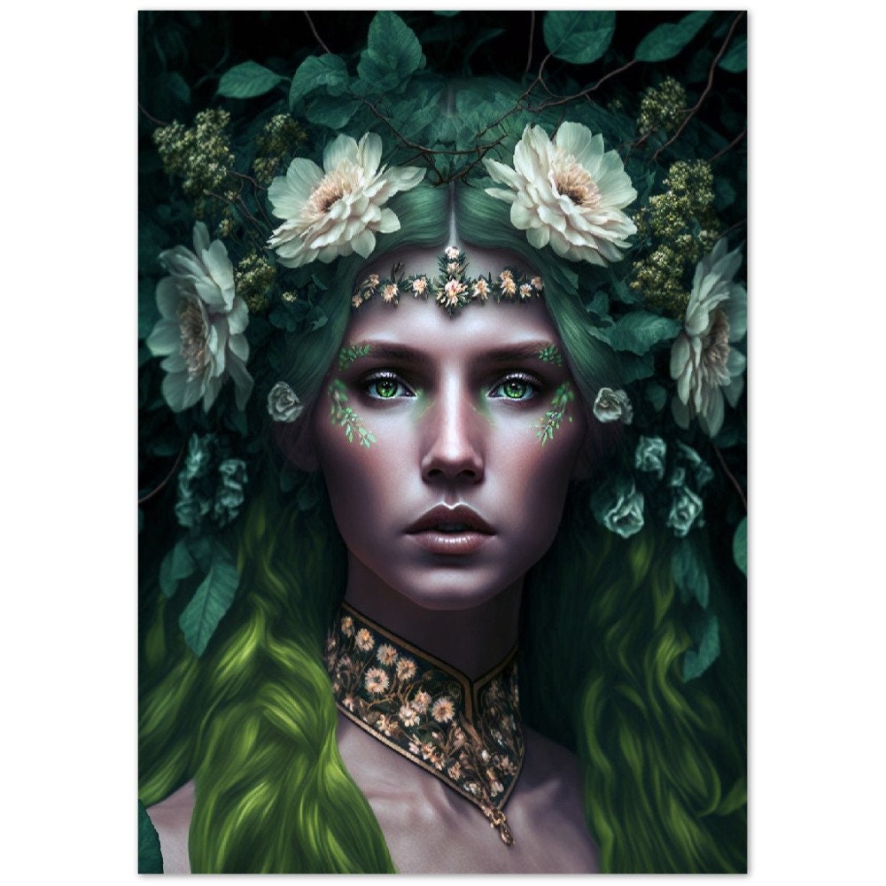 Vesna, Slavic Goddess of Spring Wall Art, Mythical Goddess Art Print ...
