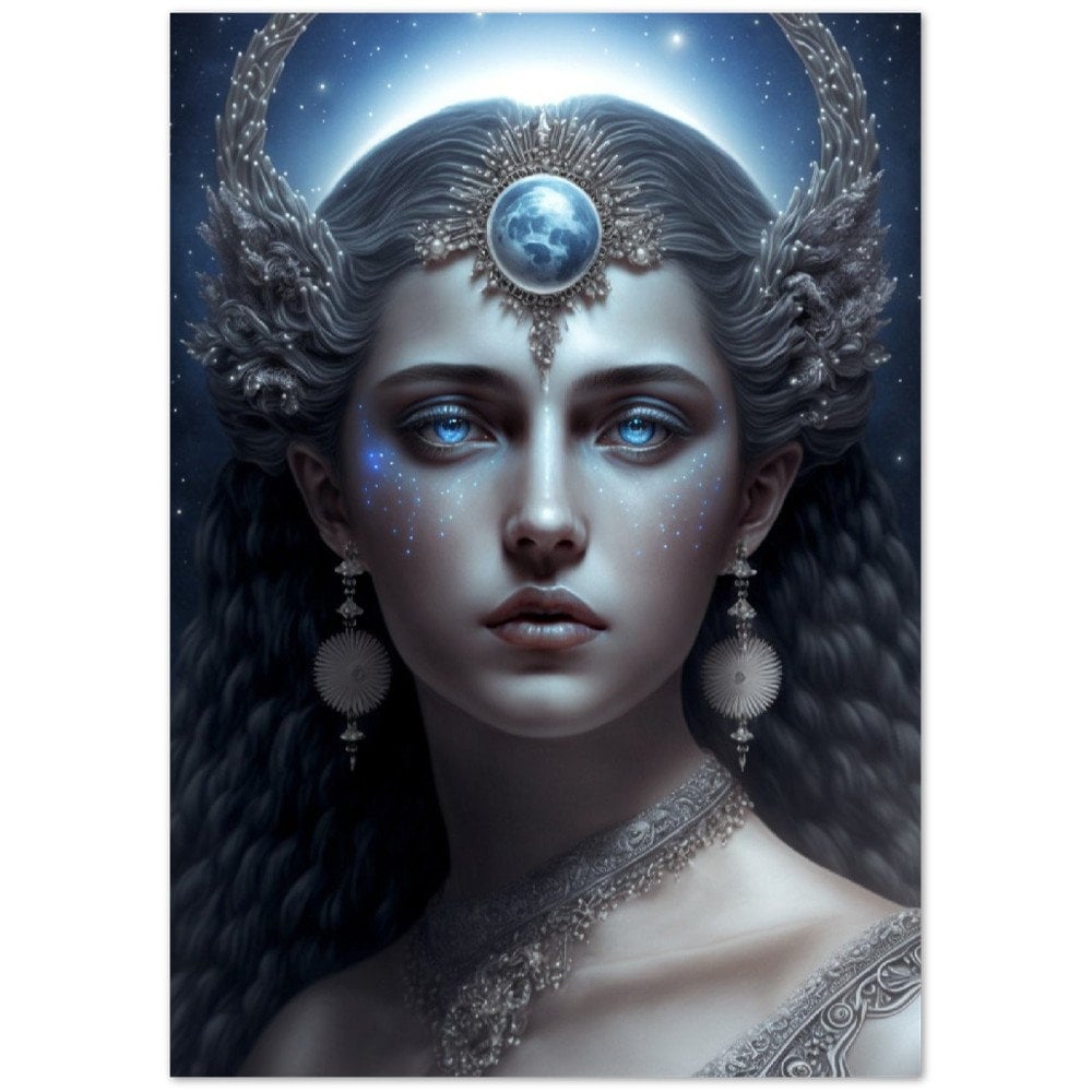 Selene III Greek Goddess of the Moon Wall Art Mythical - Etsy