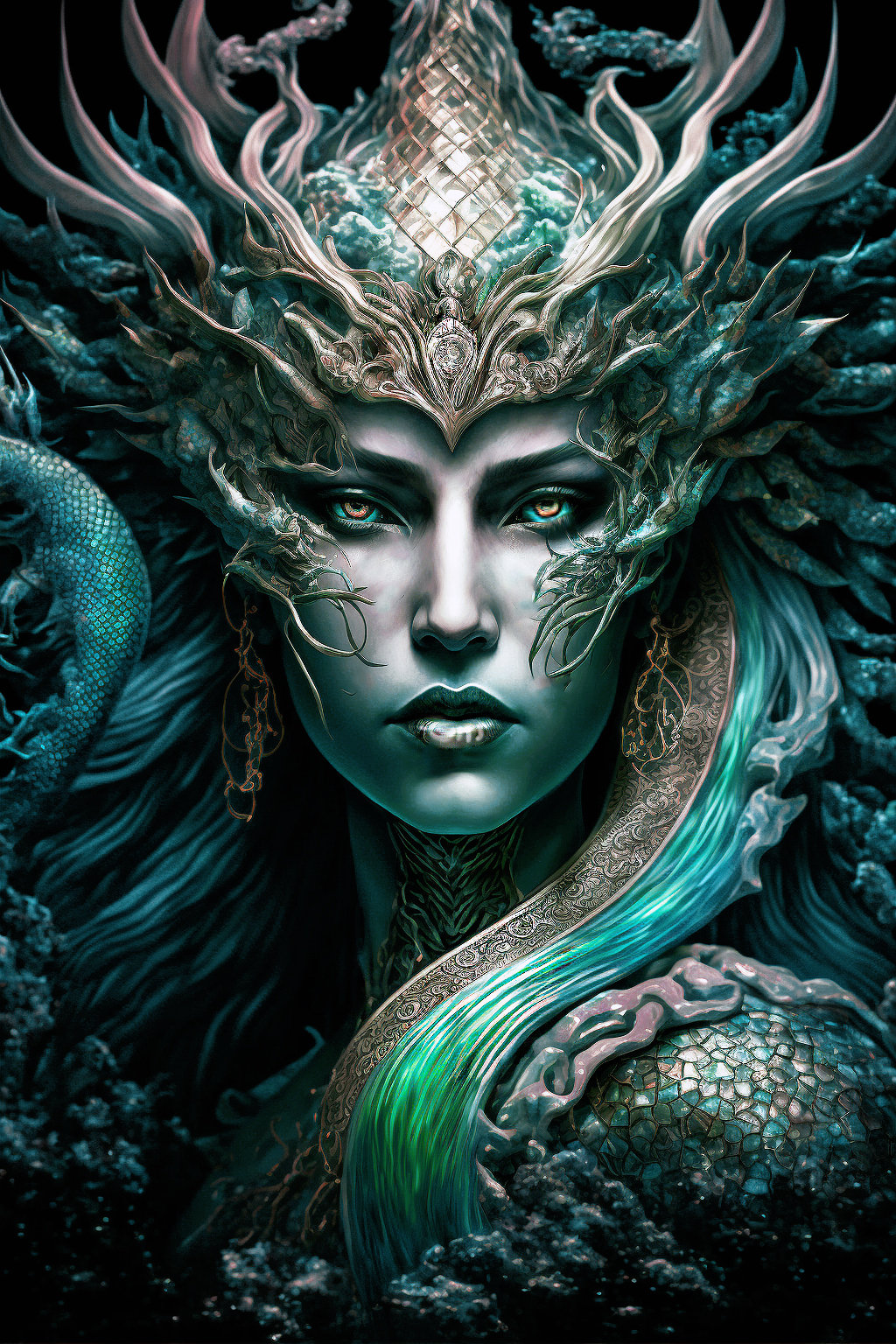 Ocean Goddesses Set of 3 Prints - Yemaya, Tiamat, Sedna; Goddess of the ...
