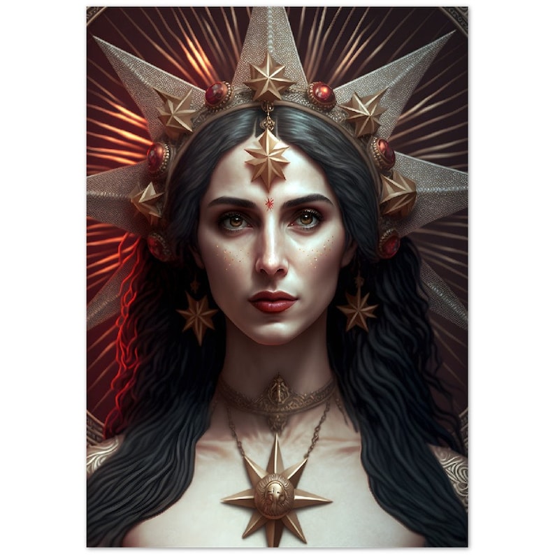 Inanna, Mesopotamian Goddess of Love and Fertility Wall Art, Iconic ...