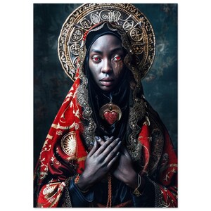 Erzulie Yeux Rouge - Voodoo Goddess of Love Wall Art, Voodoo Poster ...