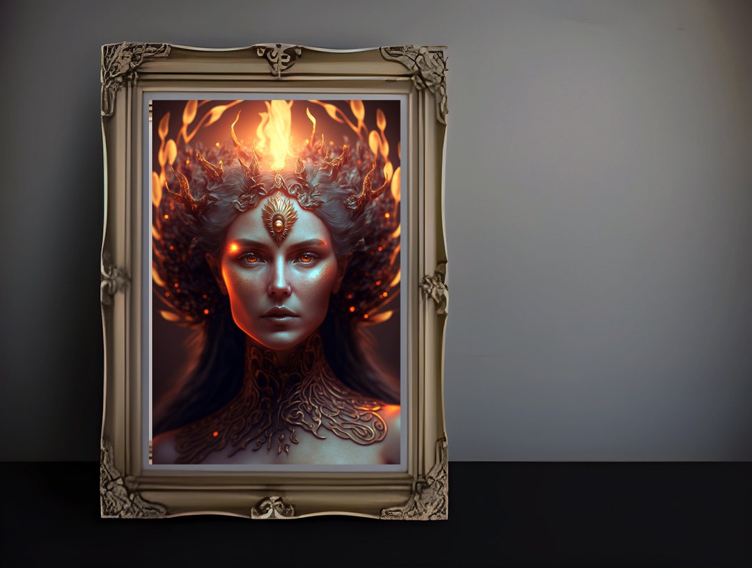 Kostroma, Slavic Goddess of Fertility Art Print, Flaming Goddess of the ...