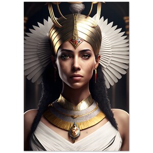 Maat, Egyptian Goddess of Justice Wall Art, Beautiful Goddess Art Print ...