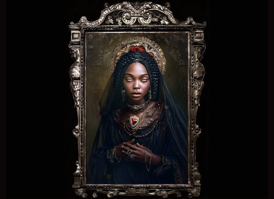 Erzulie Mansur - Voodoo Goddess of Love Wall Art, Voodoo Poster ...