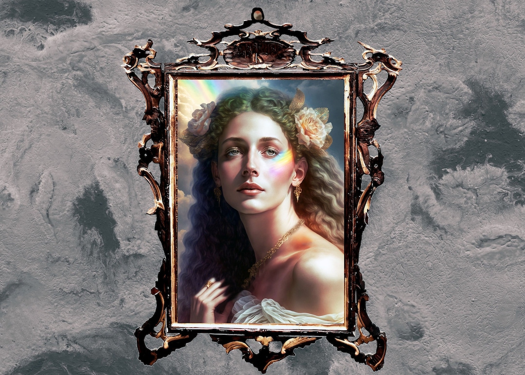 Iris, Greek Goddess of the Rainbow Art Print, Greek Mythology Gods ...