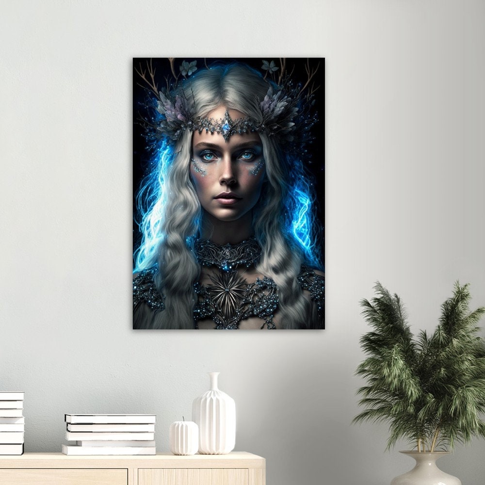 Nótt Norse Goddess of the Night Wall Art Dark Goddess Nyx - Etsy