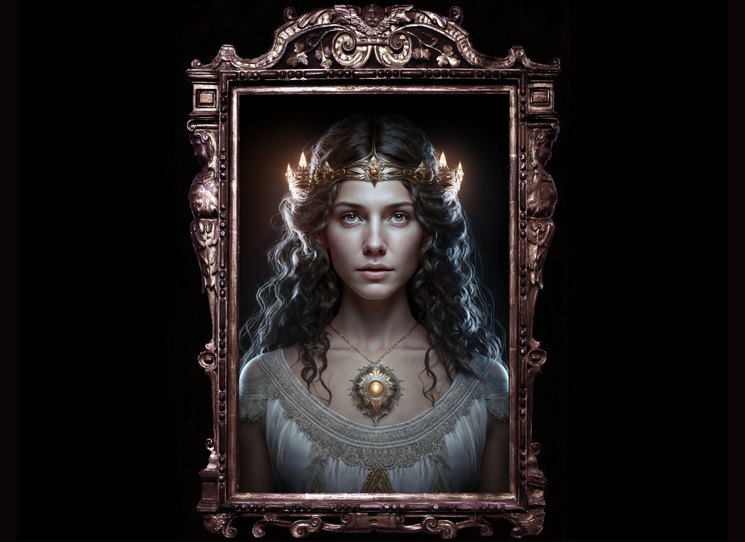 Mnemosyne, Greek Goddess of Memory Wall Art, 20s Retro Art Print ...