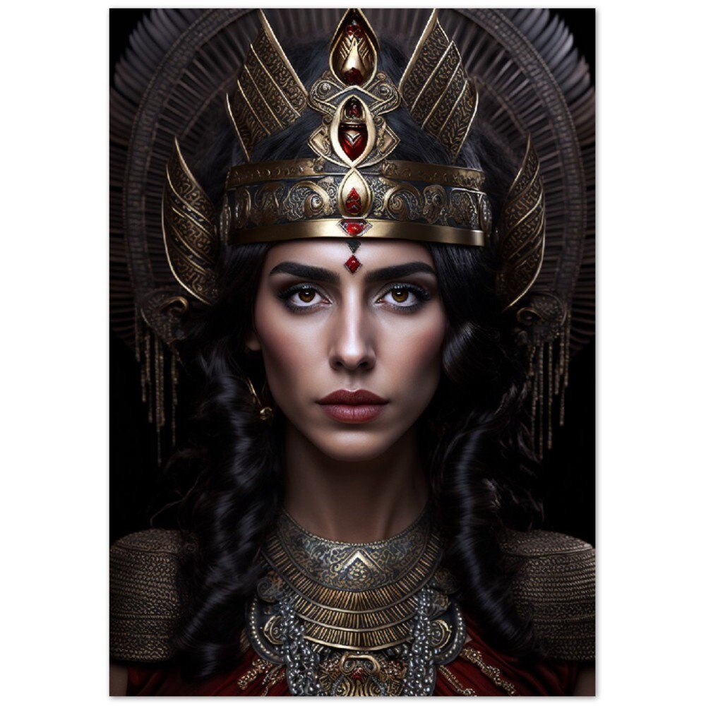 Shaushka, Mesopotamian Goddess of Love and War Wall Art, Hurrian ...