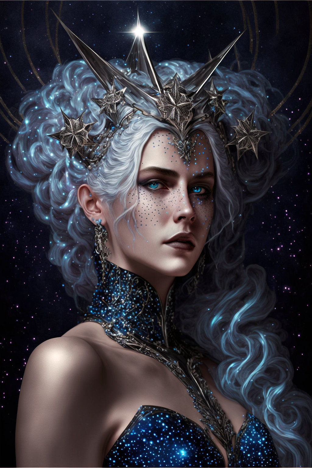 Nyx Set of 3 Prints; Greek Goddess of the Night Art Print; Digital ...