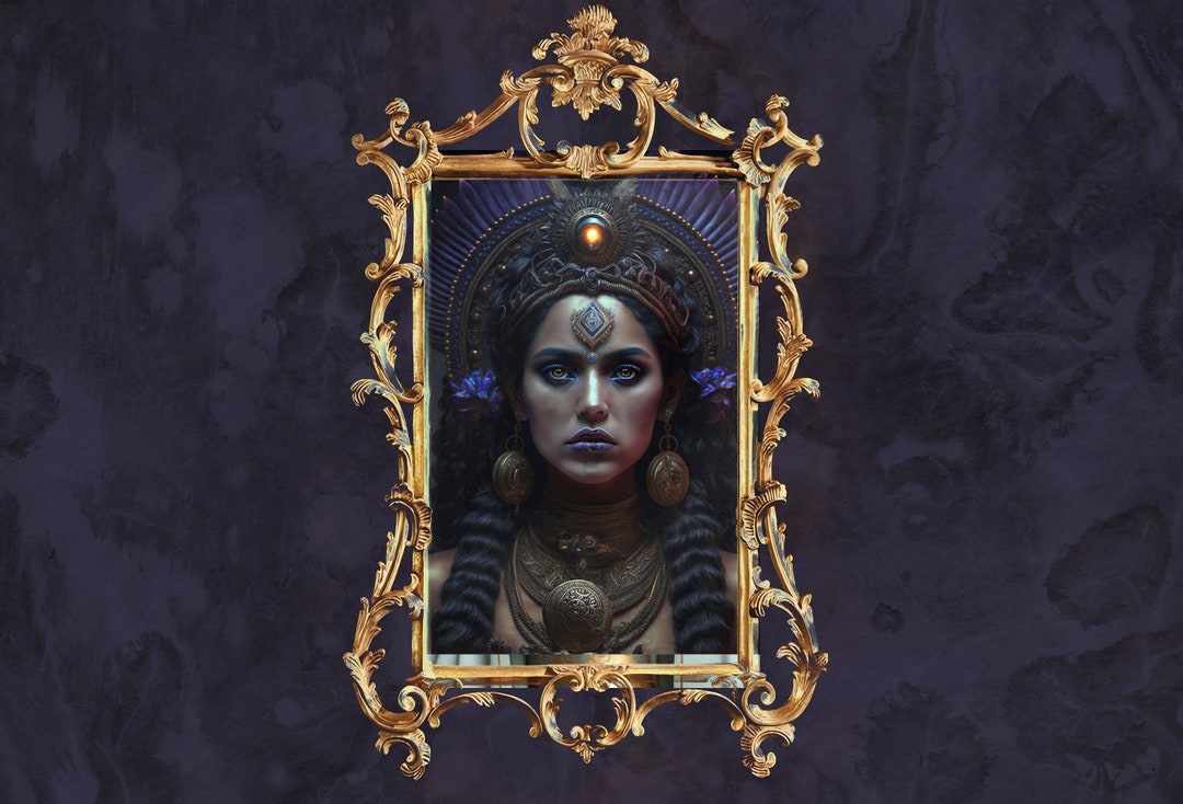 Oxomoco, Aztec Goddess of the Night Wall Art, Astrology Deity Art Print ...