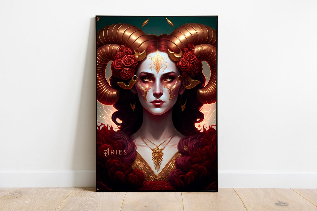 Aries Goddess Art Print – Zodiac Astrology Artwork (digital Download ...