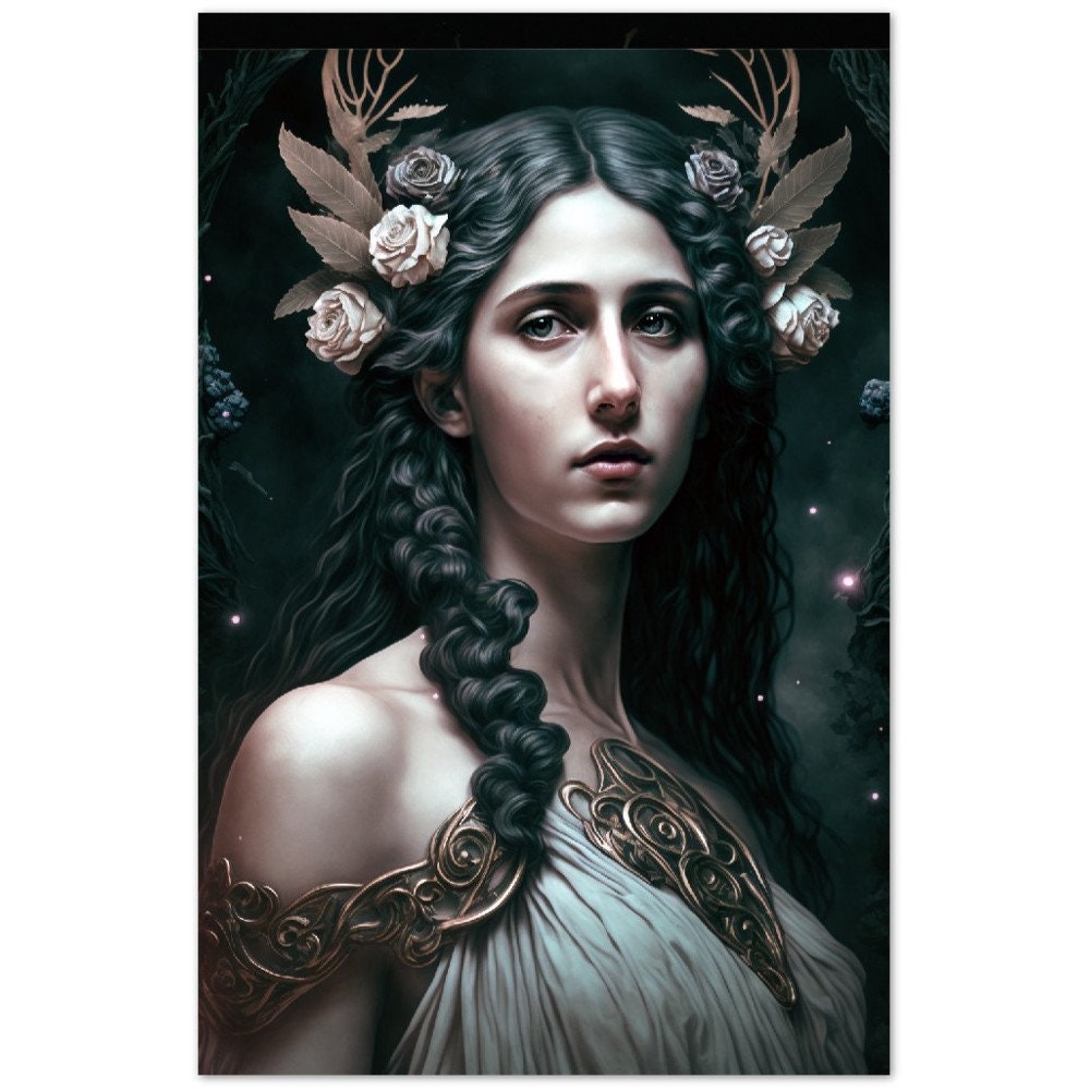 Persephone II, Greek Goddess, Queen of the Underworld Wall Art, Dark ...
