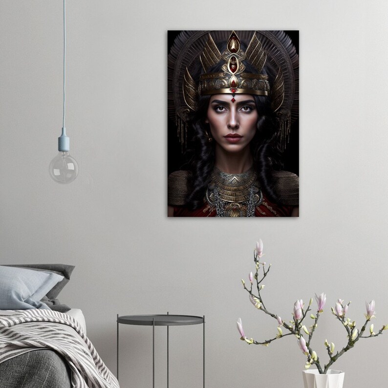 Shaushka, Mesopotamian Goddess of Love and War Wall Art, Hurrian ...