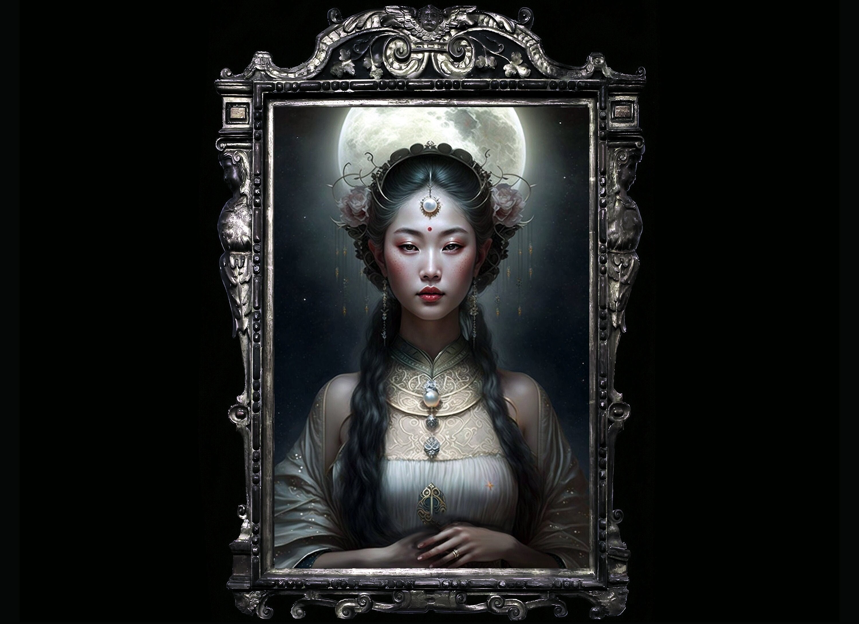 Chang'e Chinese Goddess of the Moon Art Print Chinese - Etsy