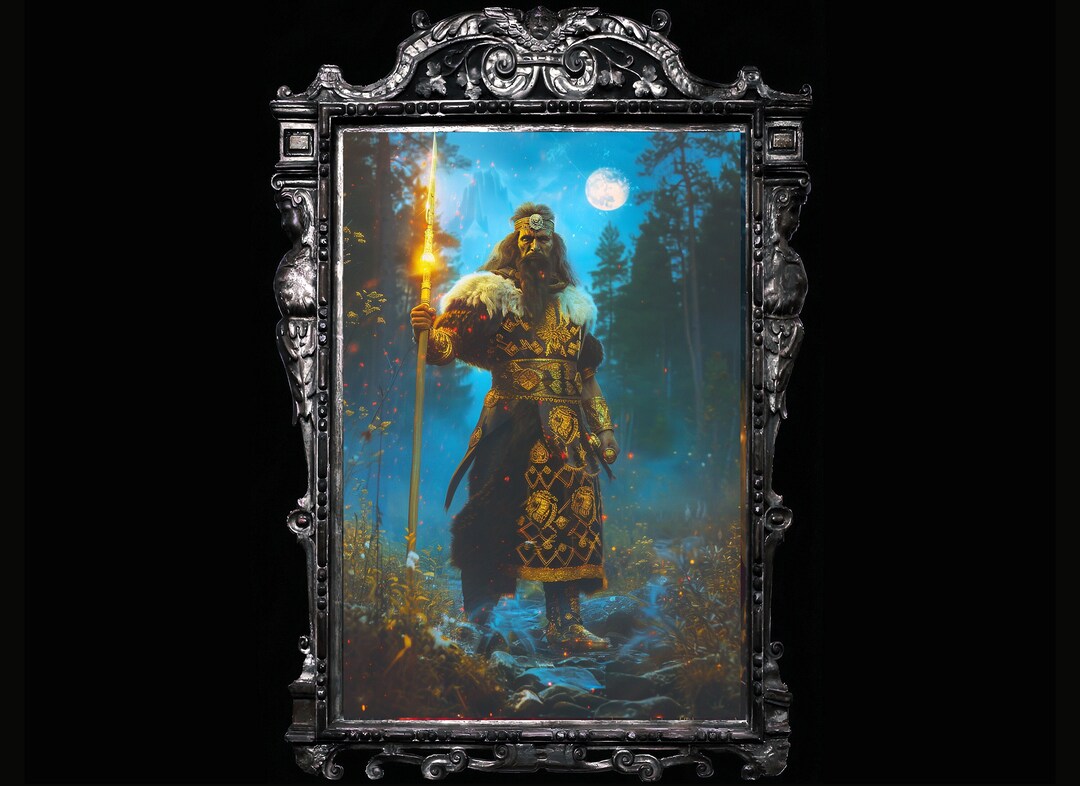 Perun - Slavic God of Thunder, Czech God Perun, Slavic Mythology Poster ...