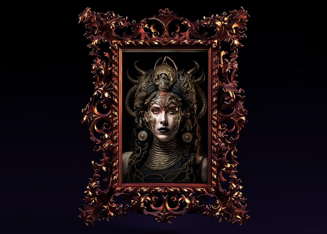 Serqet, Egyptian Goddess of Scorpions Wall Art, Dark Scorpion Goddess ...