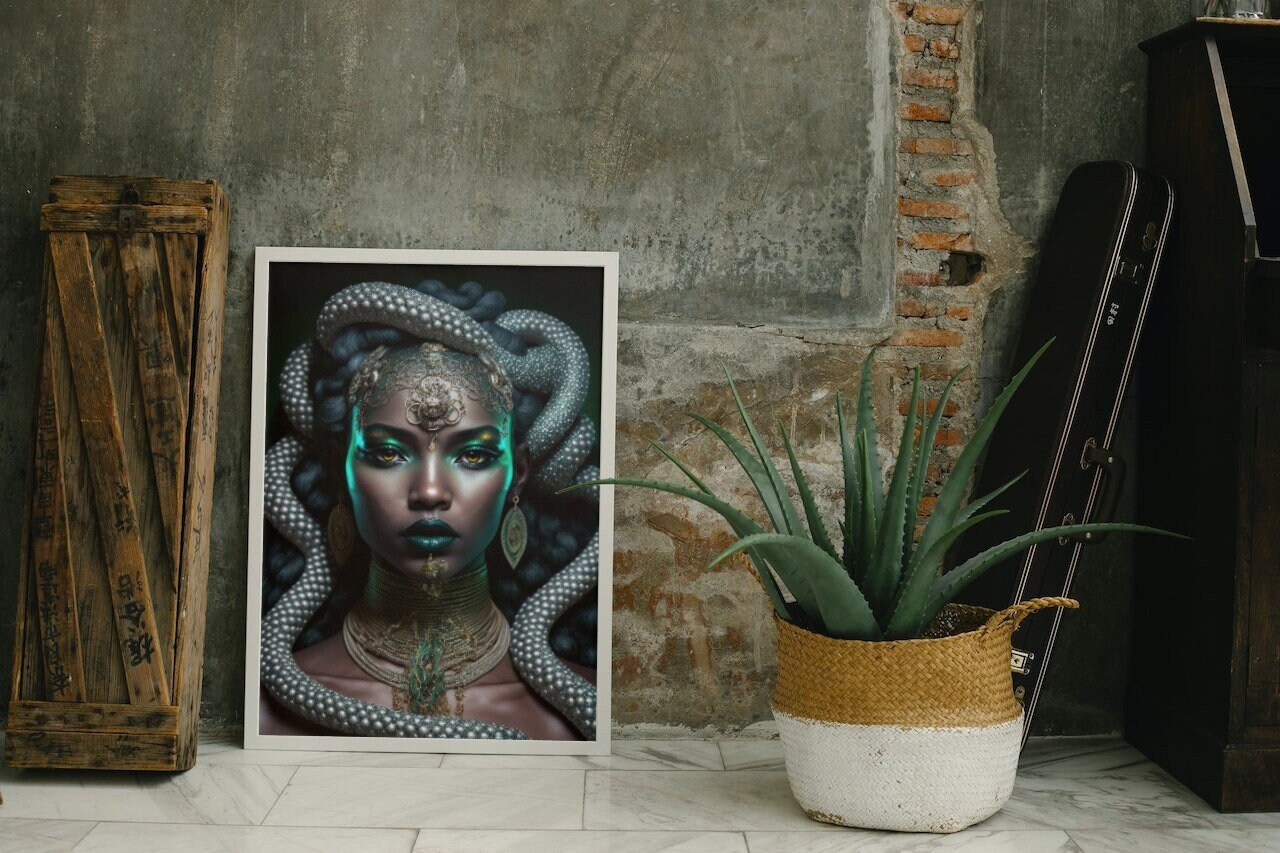 Ayida-wedo Art Print, Haitian Fertility Goddess, Snake Goddess Decor - Etsy