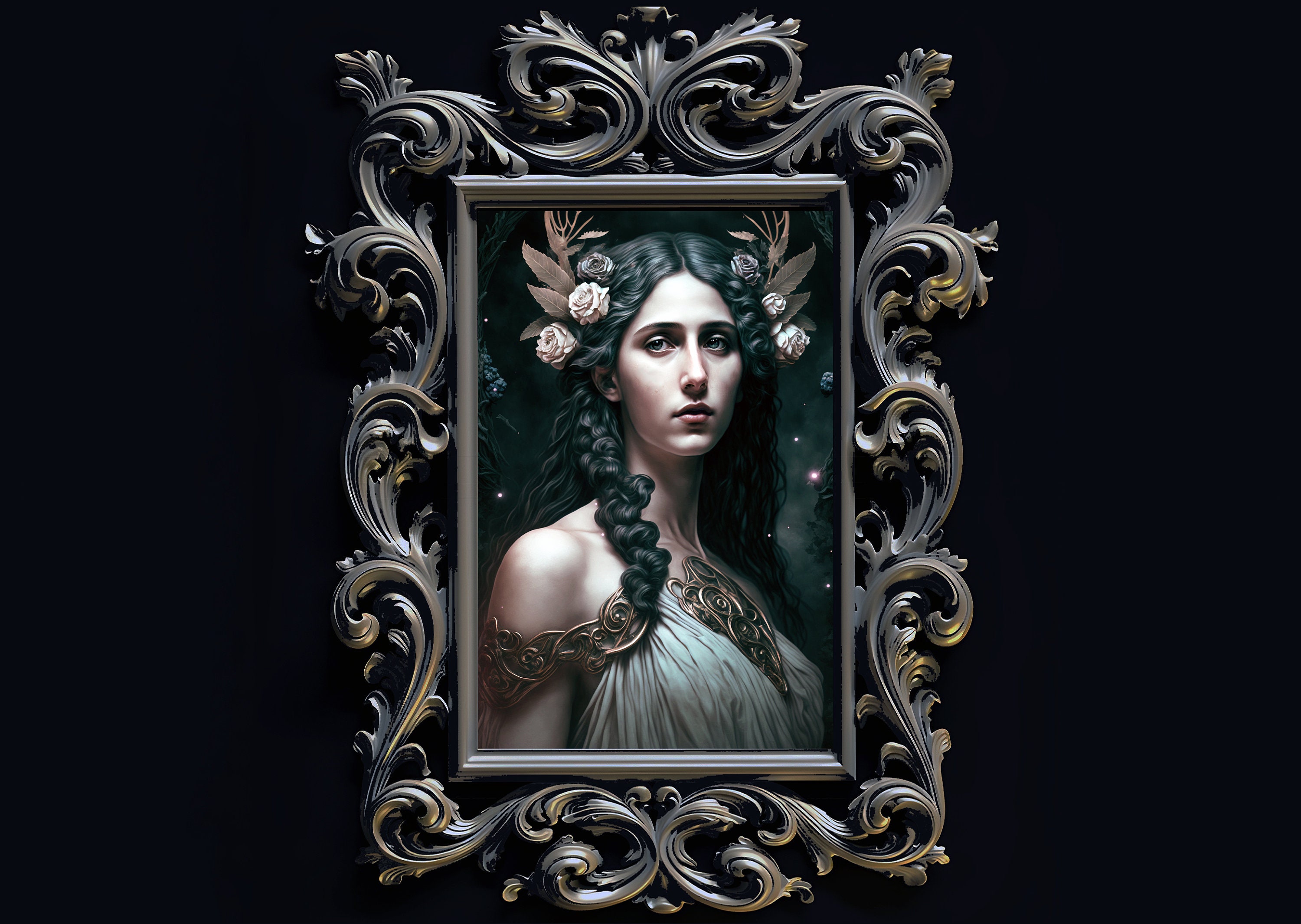 Persephone II, Greek Goddess, Queen of the Underworld Wall Art, Dark ...