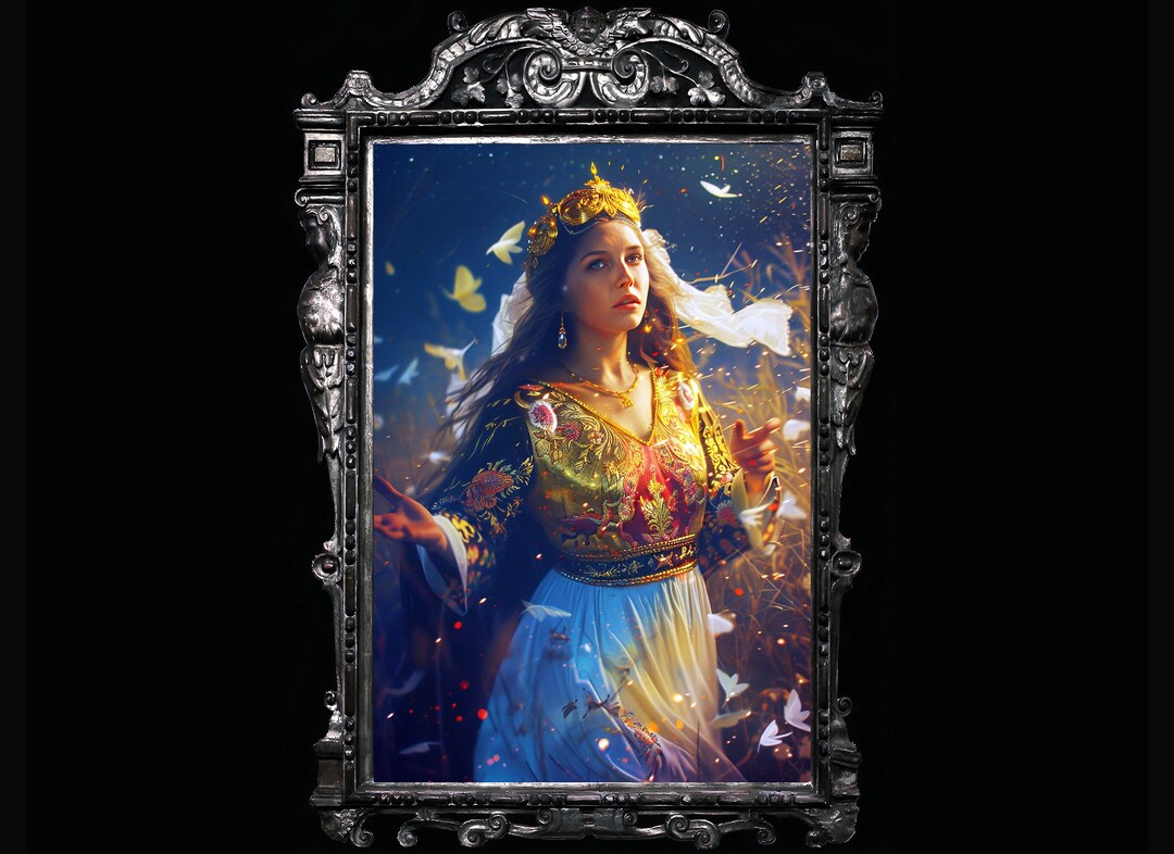 Jitřenka, Slavic Goddess of Dawn Wall Art, Mythical Goddess Art Print ...