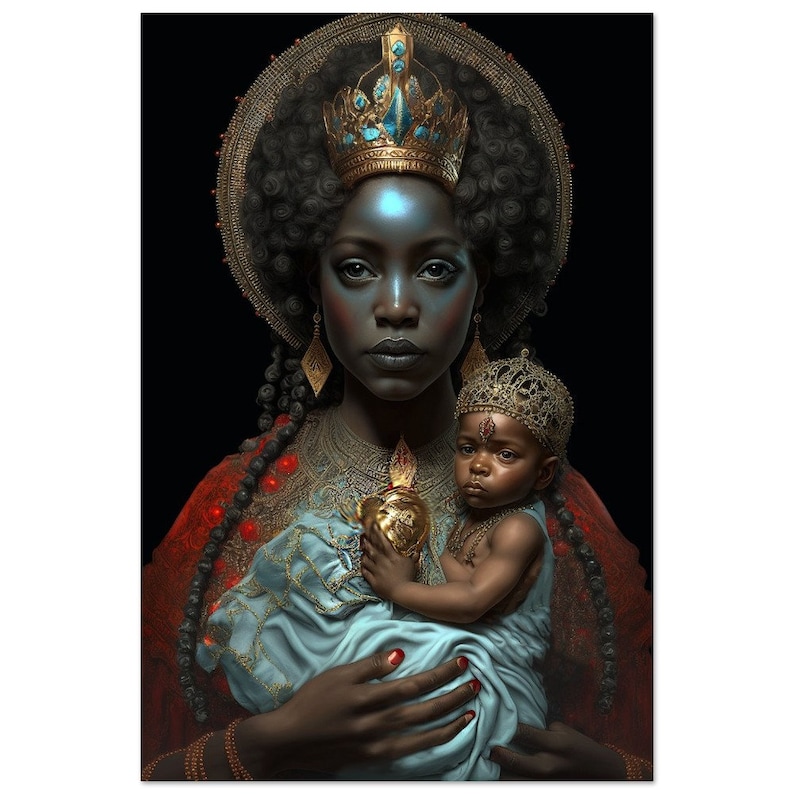 Erzulie Dantor - Voodoo Goddess of Love Wall Art, Voodoo Poster ...