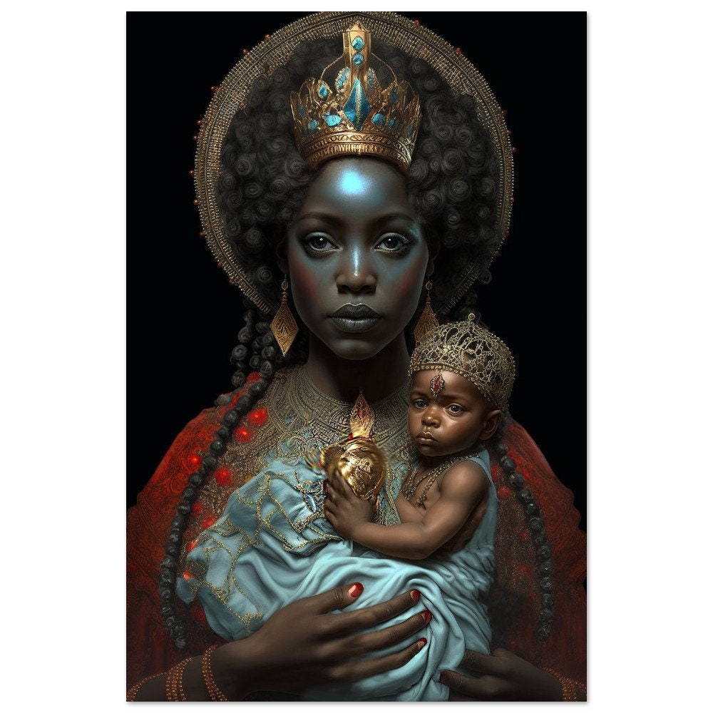 Erzulie Dantor - Voodoo Goddess of Love Wall Art, Voodoo Poster ...