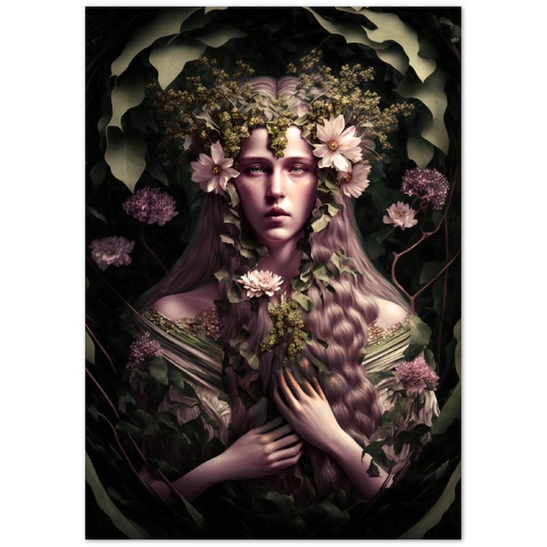 Ostara Germanic Goddess of Spring Wall Art Eostre Spring - Etsy