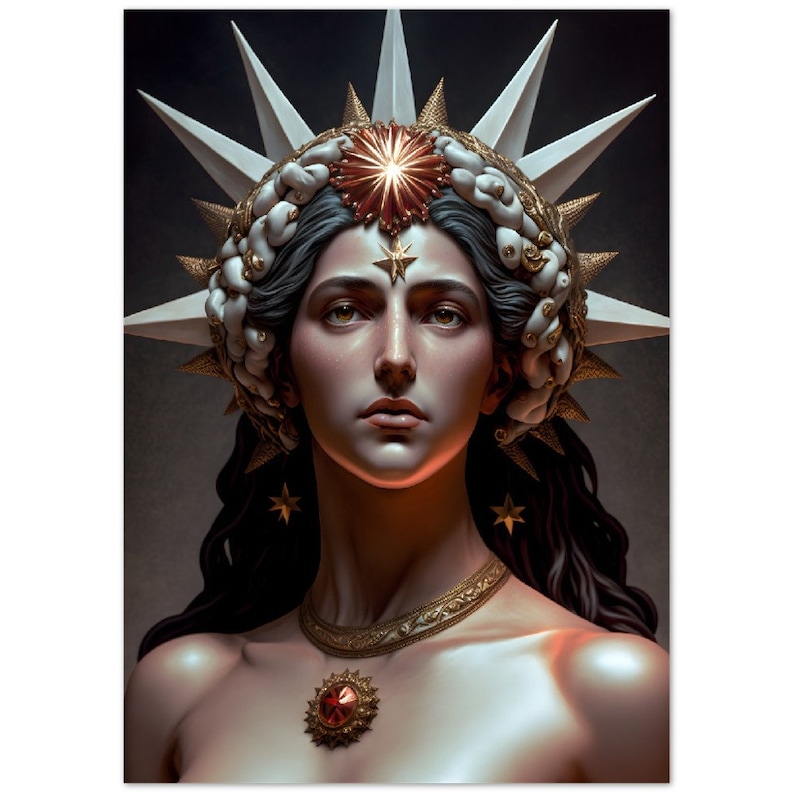 Ishtar, Sumerian Goddess of Love and War Wall Art, Iconic Woman Art Print, Inanna Poster, Statue ...