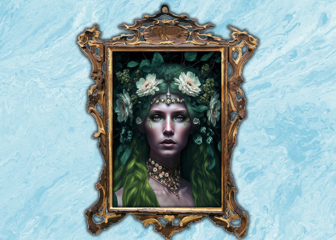 Vesna, Slavic Goddess of Spring Wall Art, Mythical Goddess Art Print ...