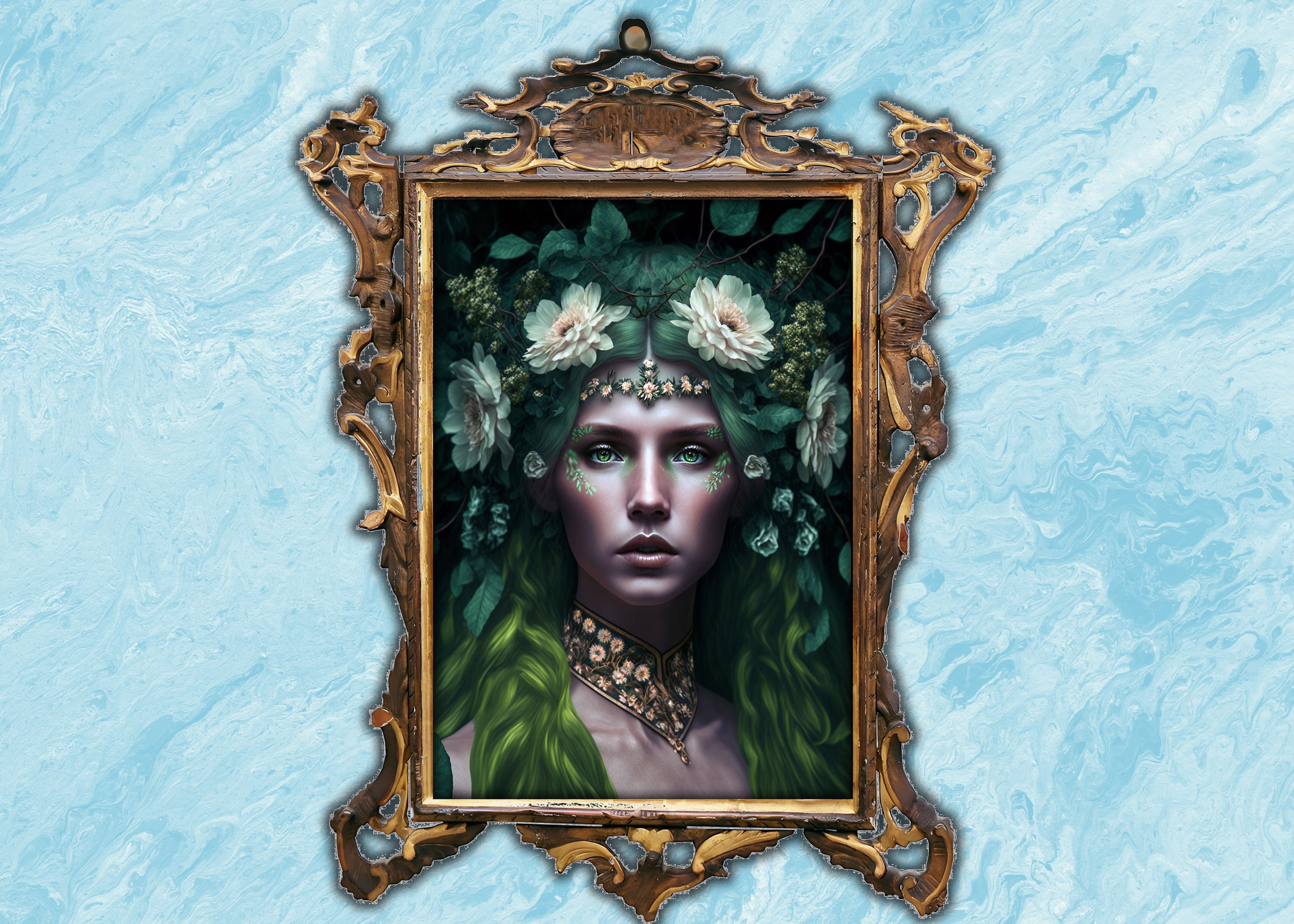 Vesna, Slavic Goddess of Spring Wall Art, Mythical Goddess Art Print ...