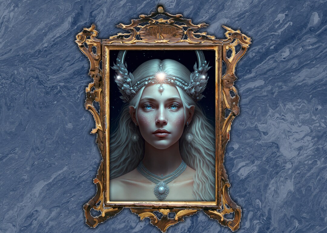 Selene (II), Greek Goddess of the Moon Wall Art, Lunar Goddess Art ...