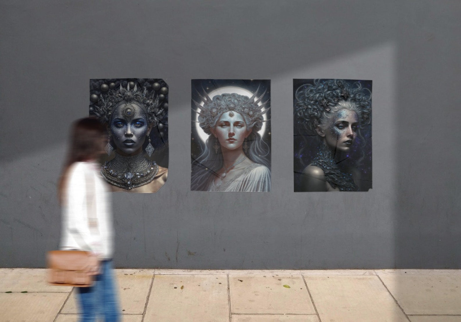 Nyx Goddess Art Print, Greek Mythology Poster, Goth Decor - Etsy