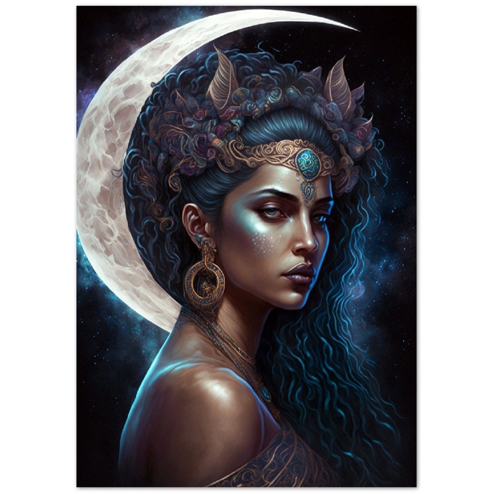 Luna Roman Goddess of the Moon Wall Art Luna Art Print Luna - Etsy