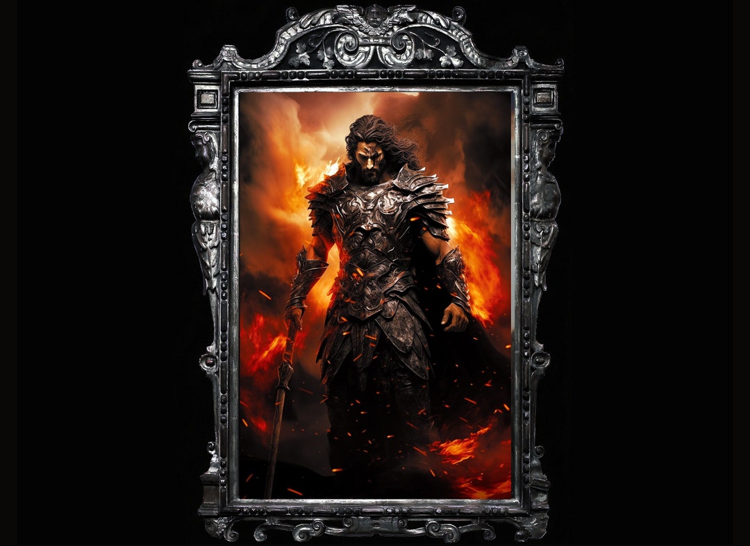 Ares - Greek God of War and Conflict, Warrior Poster, Fierce Greek God ...