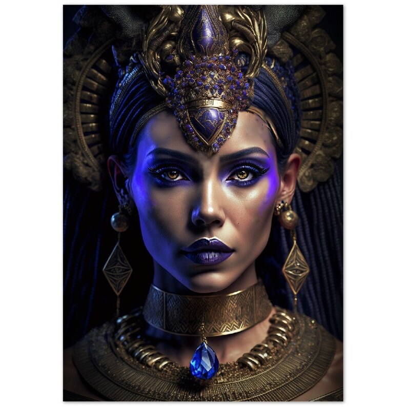 Nephthys Egyptian Goddess of Darkness and the Dead Wall Art - Etsy