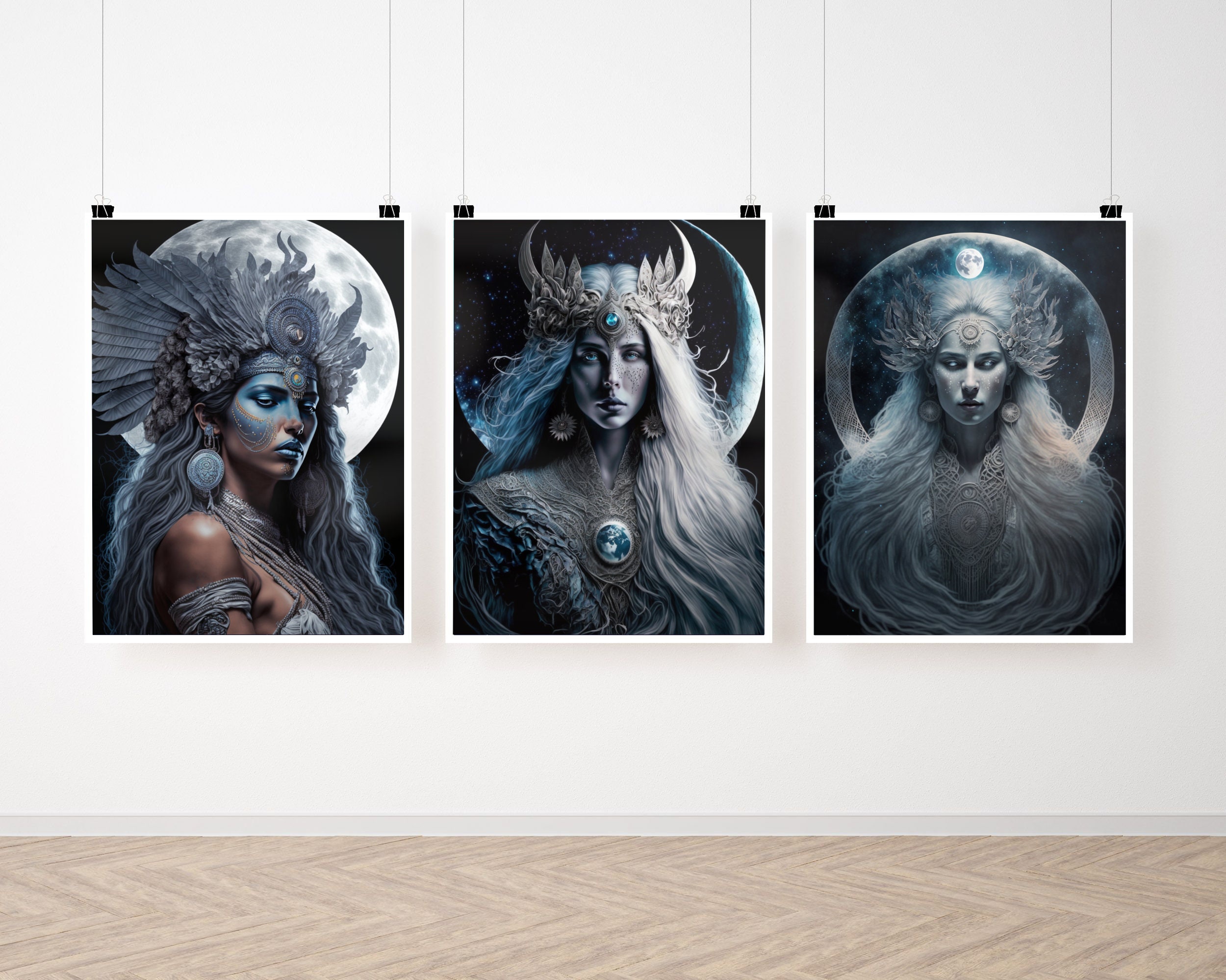 Awilix Mayan Goddess of the Moon Wall Art Mythical Goddess - Etsy