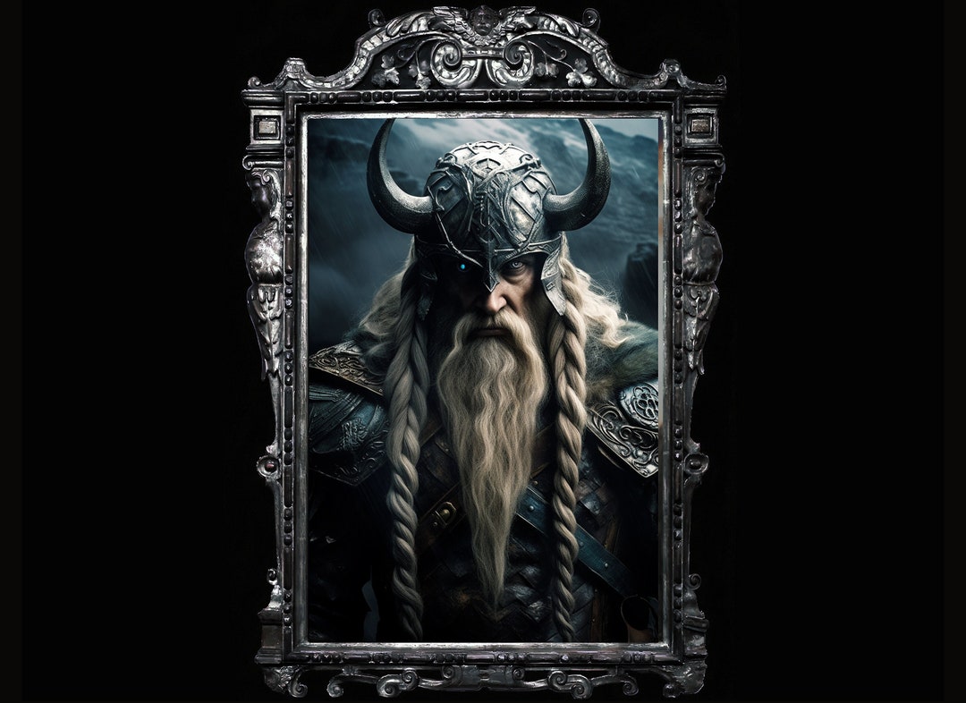 Odin - Norse God of Wisdom and War, Celtic Warrior Poster, Wise Viking ...
