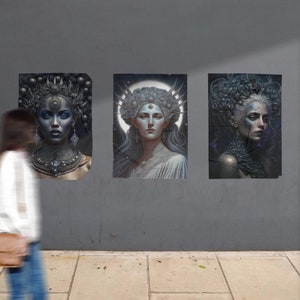 Selene, Greek Goddess of the Moon Wall Art, Mythical Goddess Art Print ...