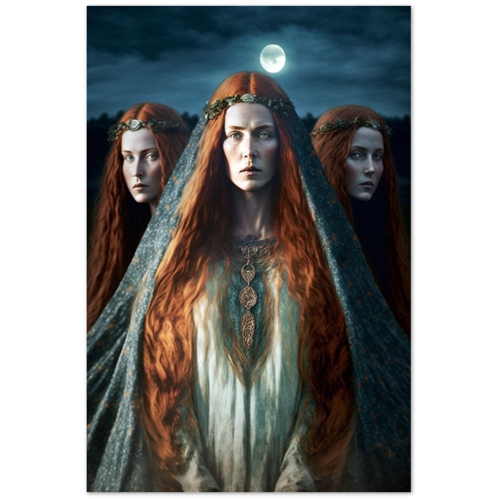 Brigid Irish Goddess of Wisdom and Poetry Art Print Brigid - Etsy