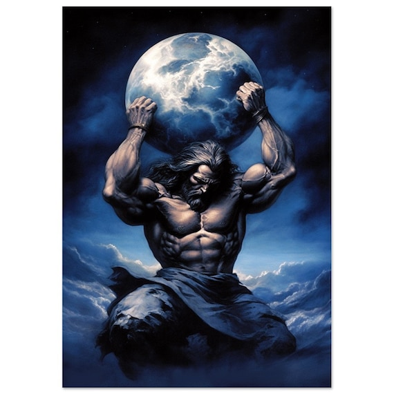 Atlas Greek God Art Atlas The Titan Wood Print By Corey Ford Pixels