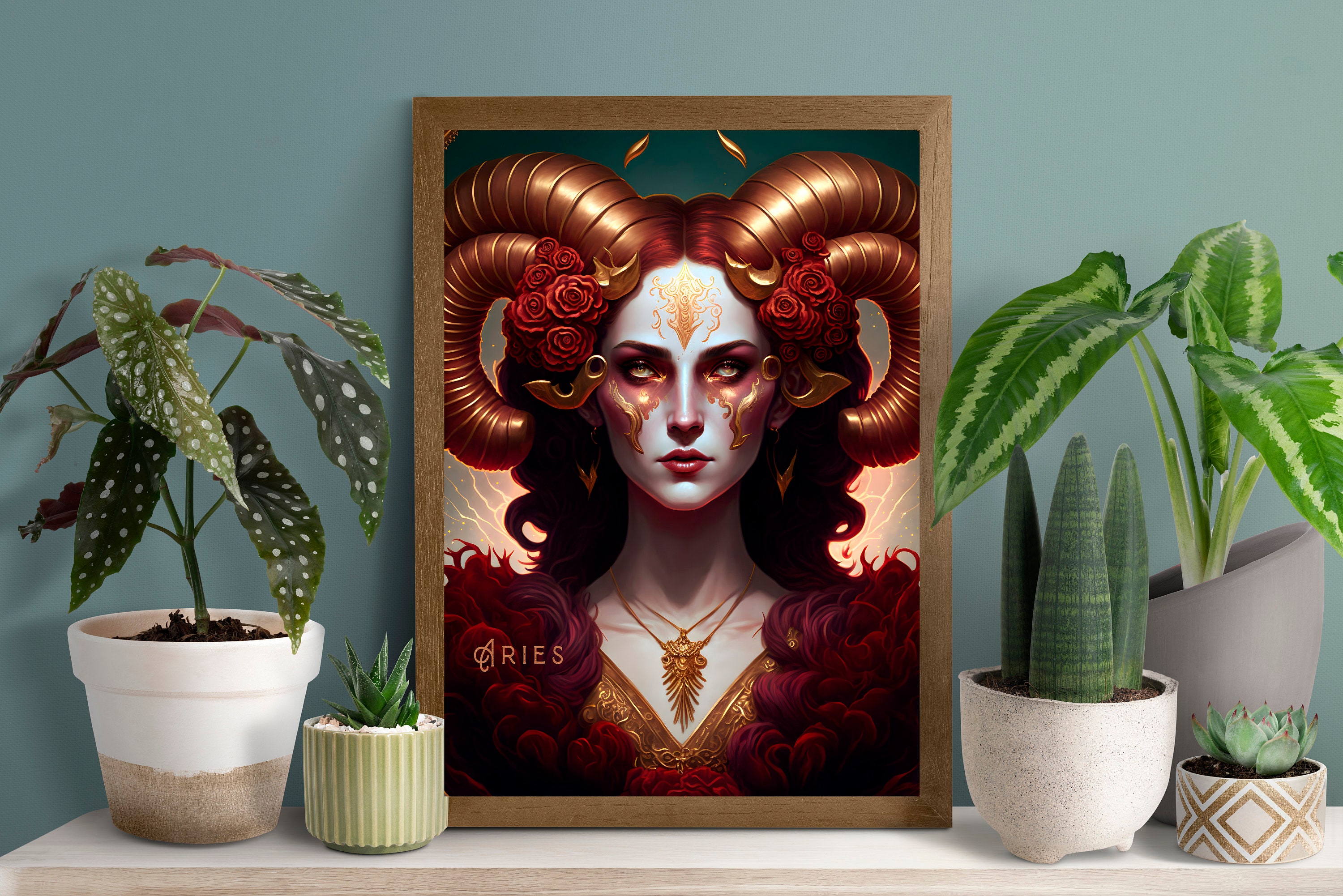 Aries Goddess Art Print – Zodiac Astrology Artwork (digital Download ...