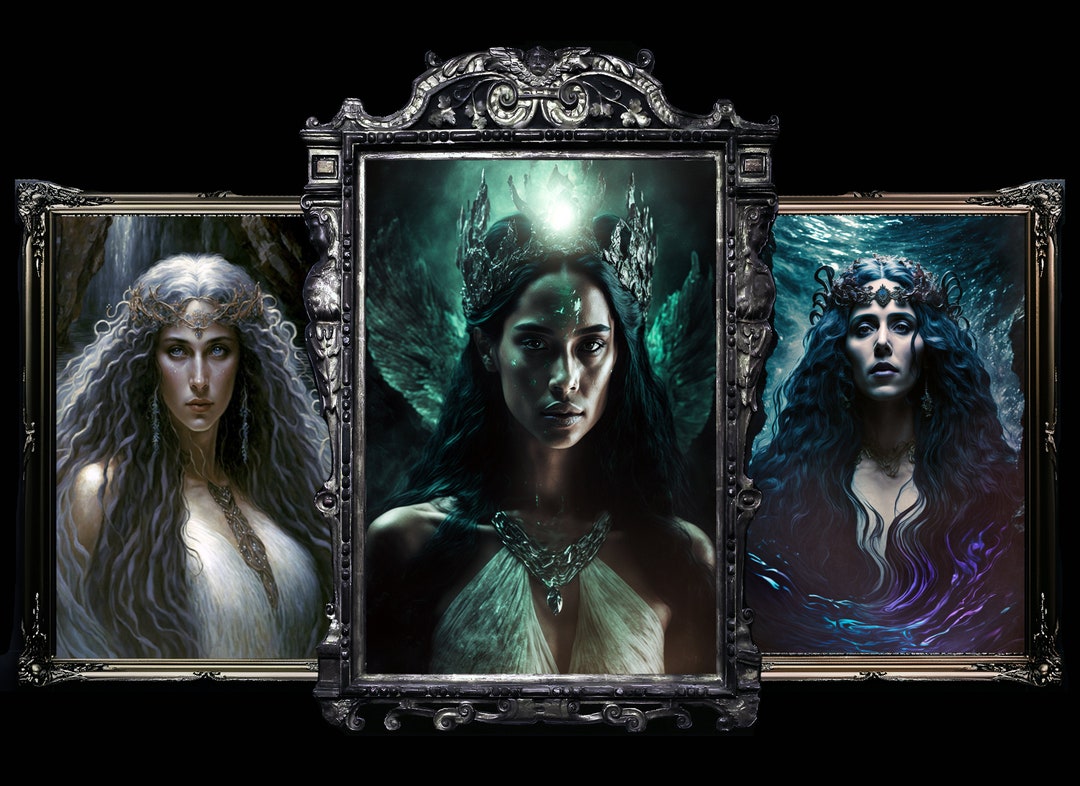Chtonic Goddesses Set of 3 Prints - Melinoe, Styx & Lethe Art Print ...