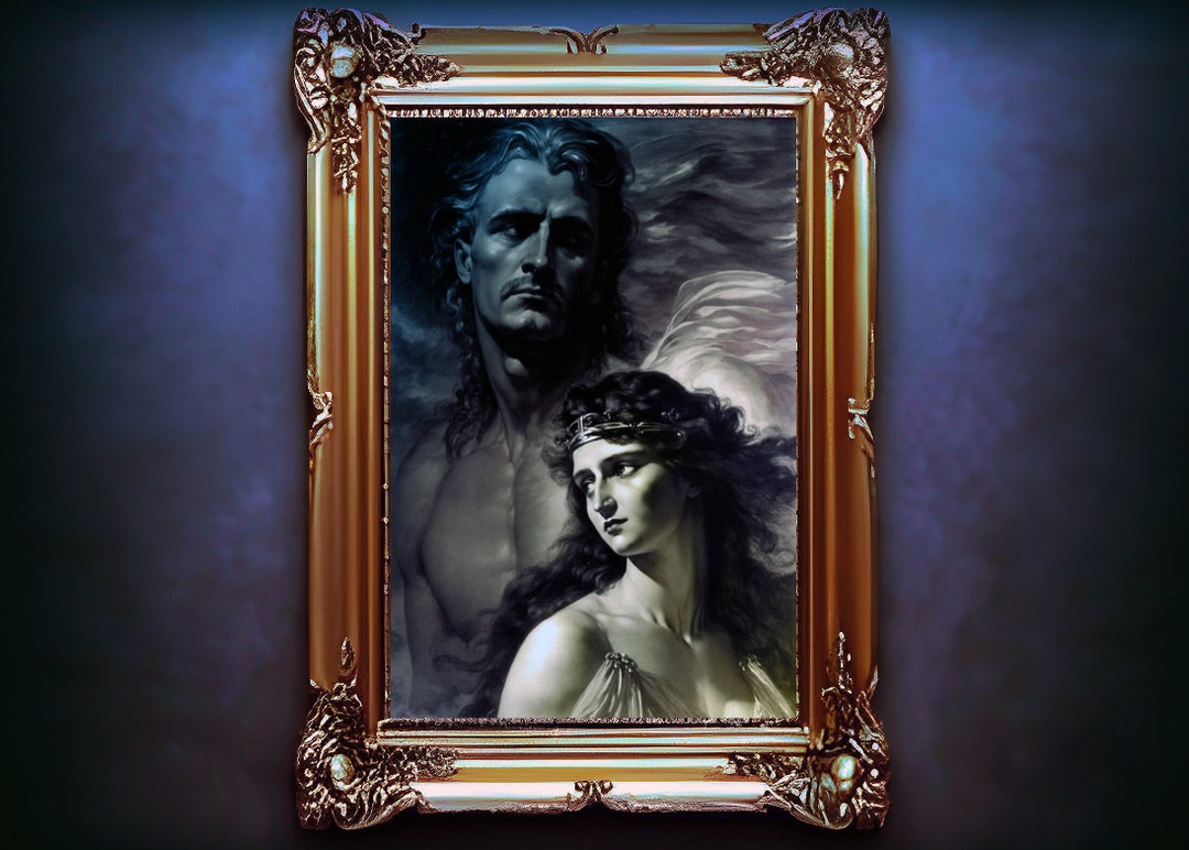 Alcyone and Ceyx, Greek Mythology Lovers Art Print, Halcyone and King ...