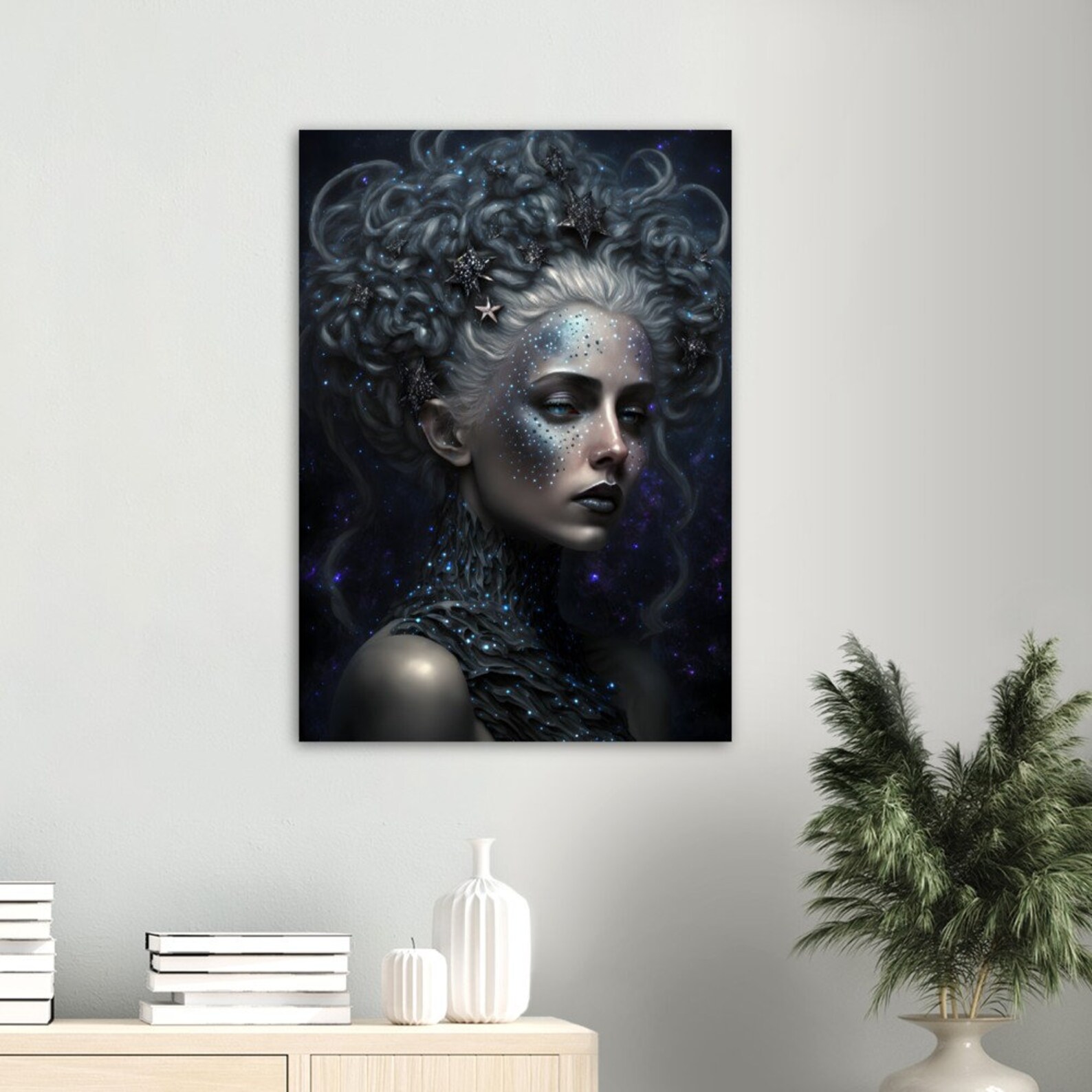 Nyx Goddess Art Print, Greek Mythology Poster, Goth Decor - Etsy