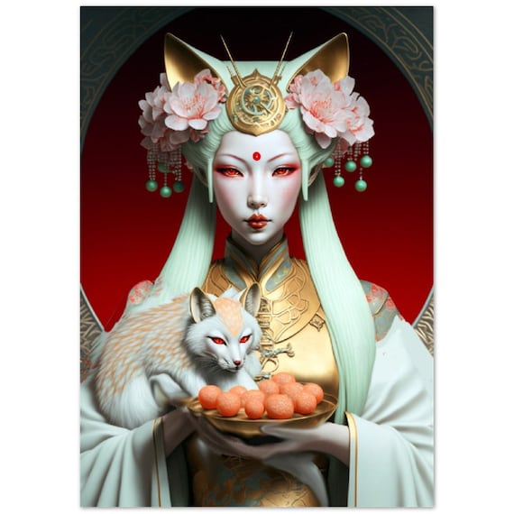 Japanese God Inari Japanese Shinto Inari, The Rice God, And His/Her
