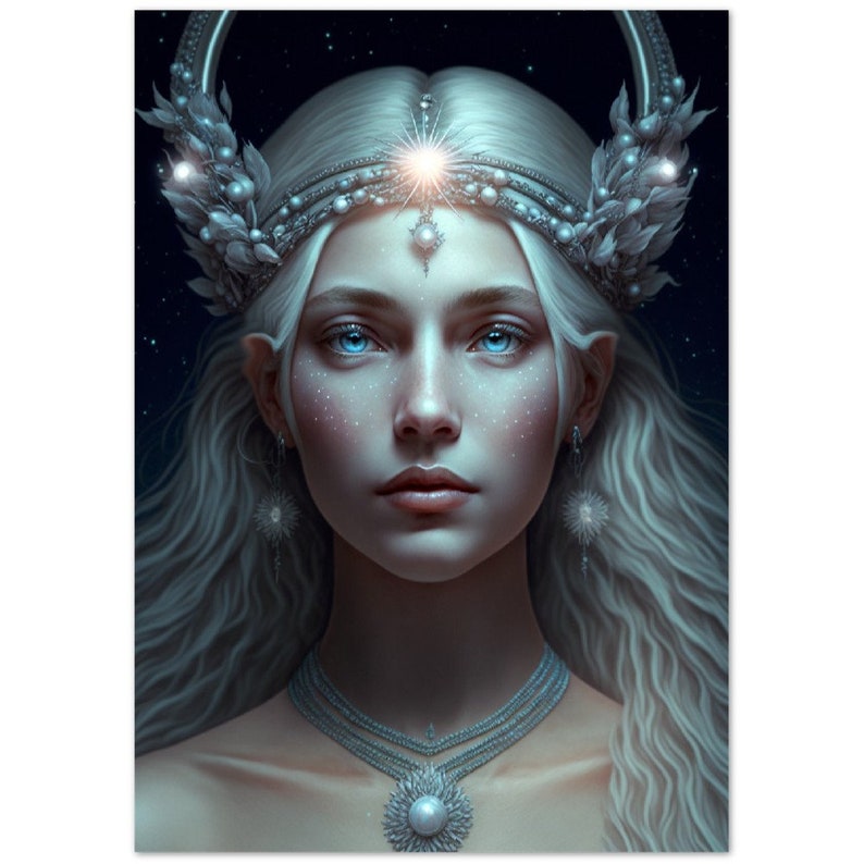 Selene II Greek Goddess of the Moon Wall Art Lunar Goddess - Etsy