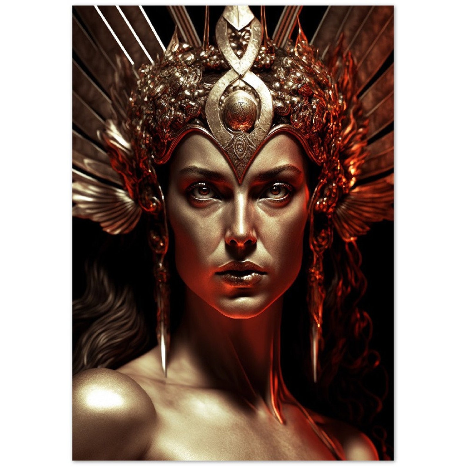 Ereshkigal Mesopotamian Goddess of the Underworld Wall Art - Etsy